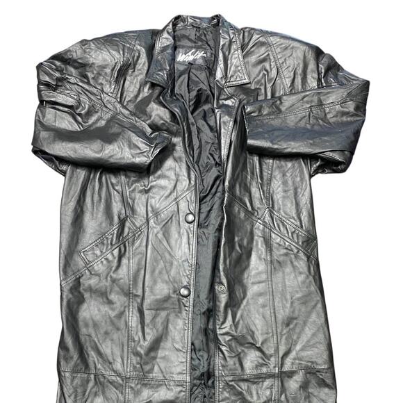 Winlit | Jackets & Coats | Winlit Long Black Leather Jacket | Poshmark